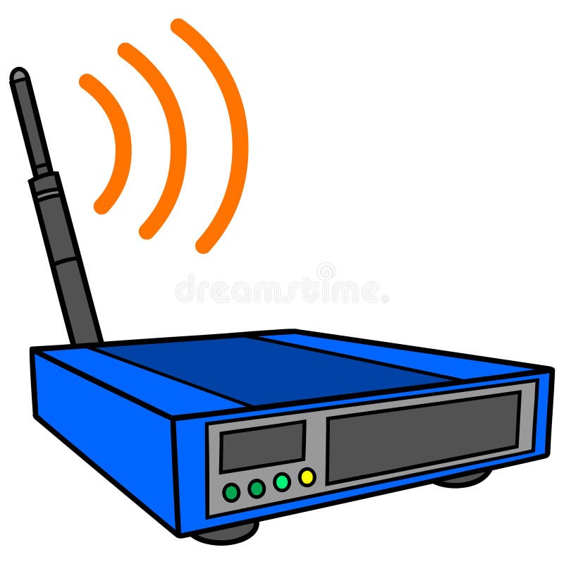 Wireless Router stock vector. Illustration of data, cartoon - 72949966
