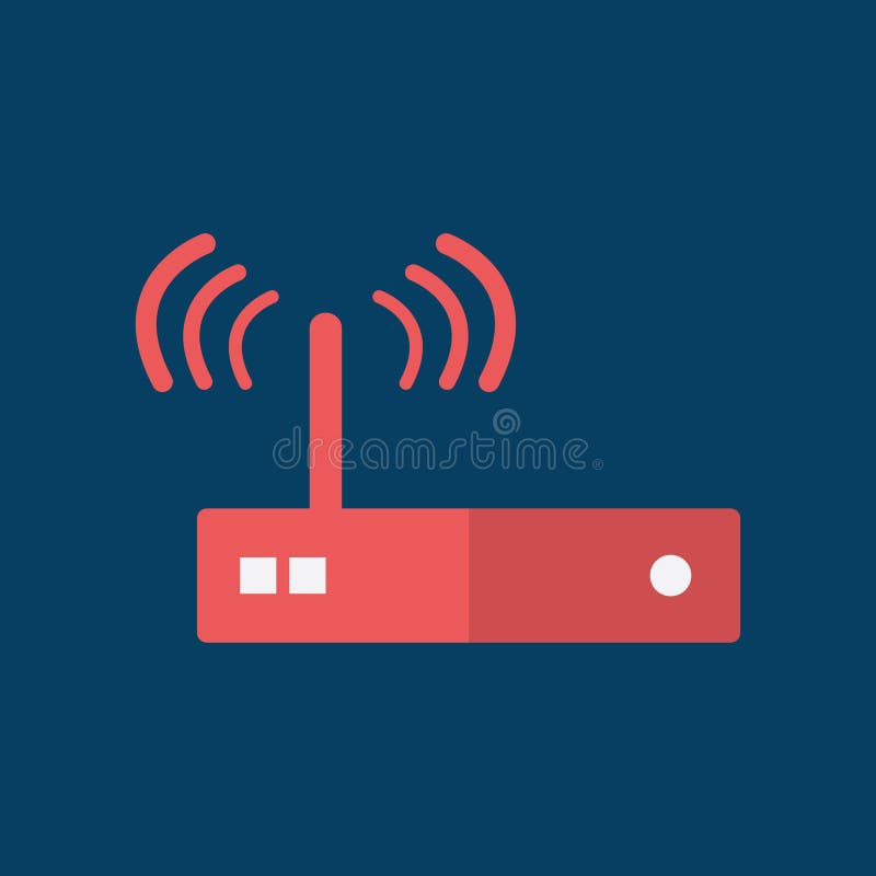 Wireless Router. Vector Illustration Decorative Design Stock Vector ...