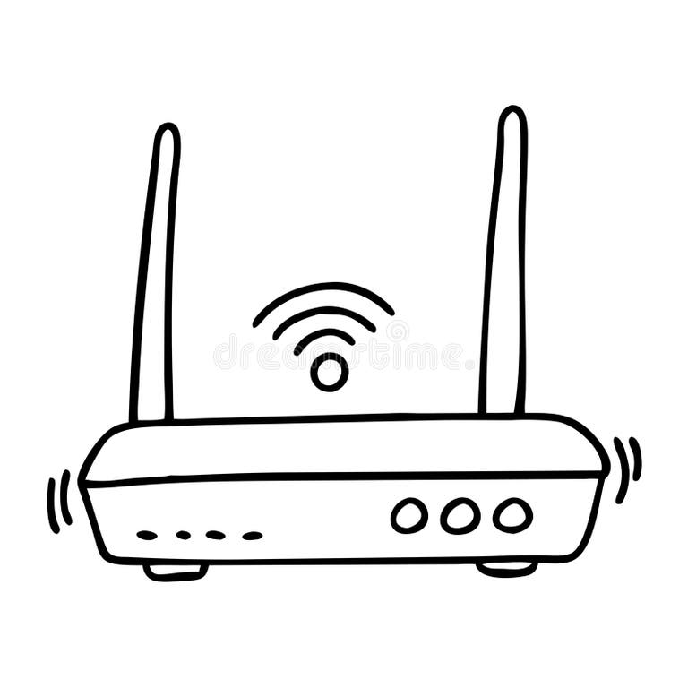 Wireless Router Vector for Technology and Connectivity Illustrations ...