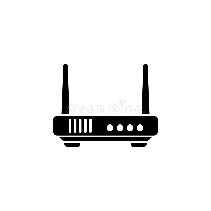 Wireless Router, Wifi Modem Flat Vector Icon Stock Illustration ...