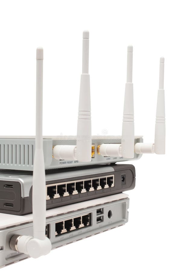 Wireless Routers stock photo. Image of networking, isolatedbackground ...