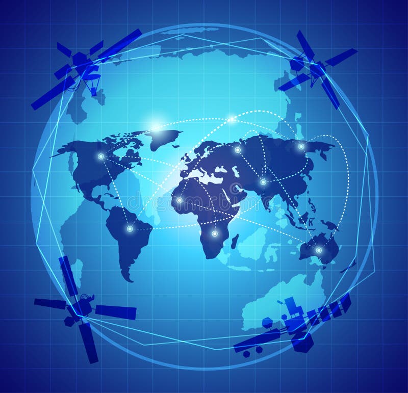 Science and Technology Concept Illustration Wireless Communication and ...