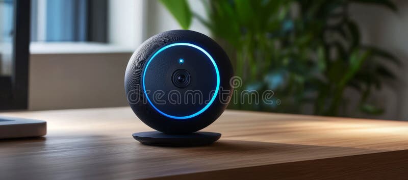 Wireless Security Camera on Table. Stock Image Stock Photo - Image of ...