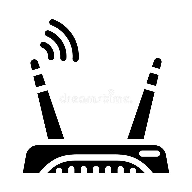 Wireless Setup Repair Computer Glyph Icon Vector Illustration Stock ...
