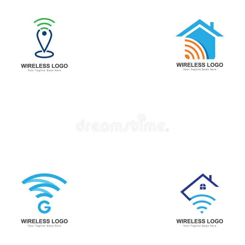 Wireless Signal Logo Design Template Wifi Stock Vector - Illustration ...