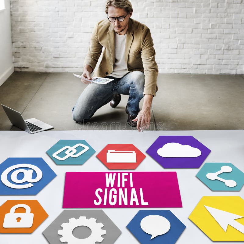 Wireless Signal Reception Mobility Graphic Concept Stock Photo - Image ...