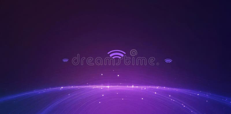 Wireless Signals Connecting Across Digital Landscape, Global ...