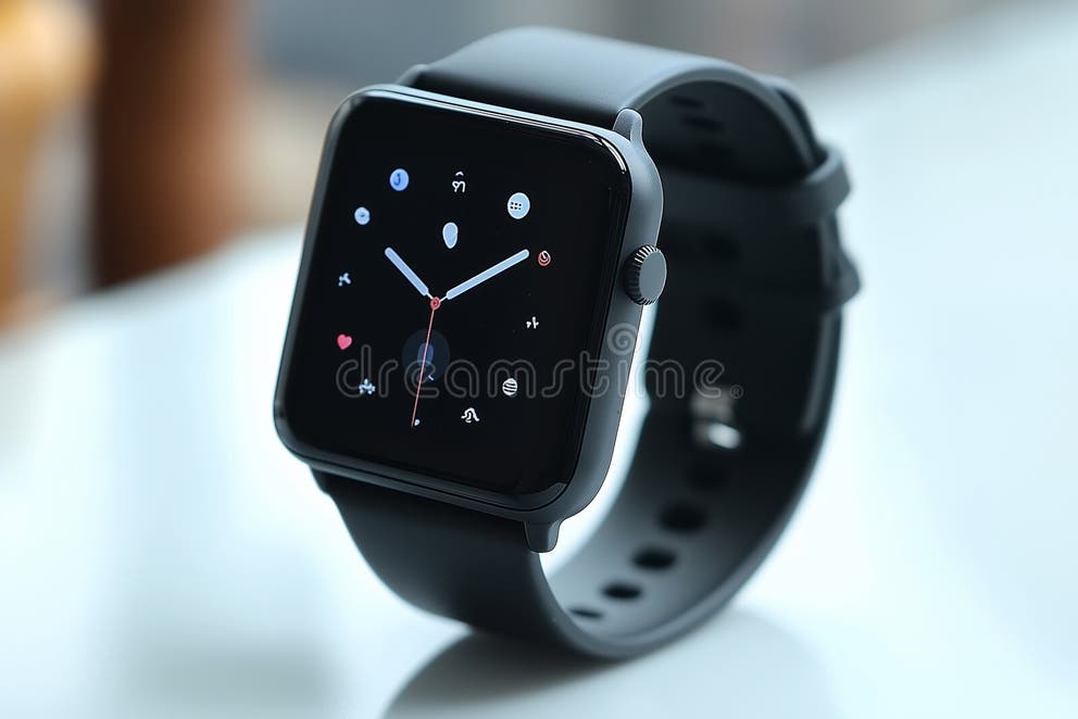 Wireless Smart Watch Isolated Stock Illustration - Illustration of ...