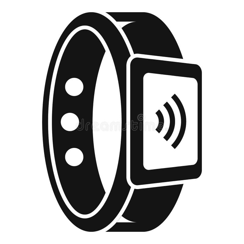 Smartwatch Nfc Payment Icon, Flat Style Stock Vector - Illustration of ...