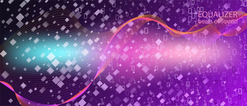 Wireless Tech Vector Presentation. Tech Neon Grunge Music Design ...