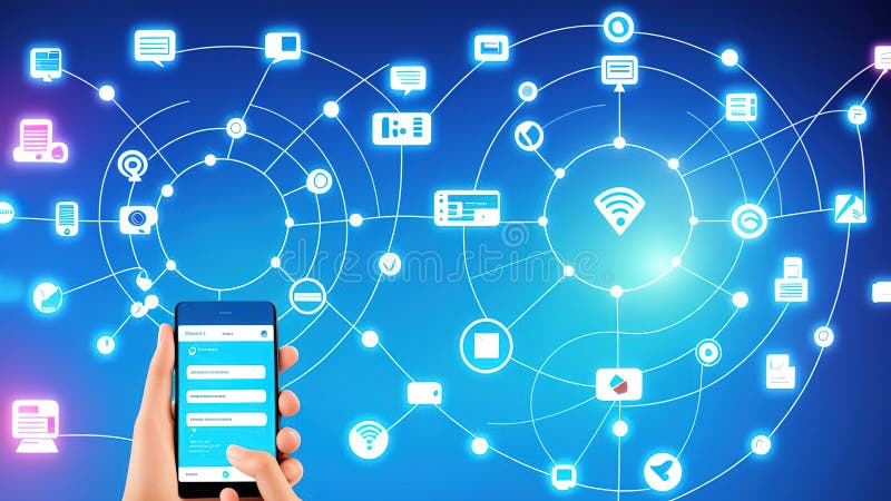 Wireless Technologies Communication that Brings People Together Stock ...