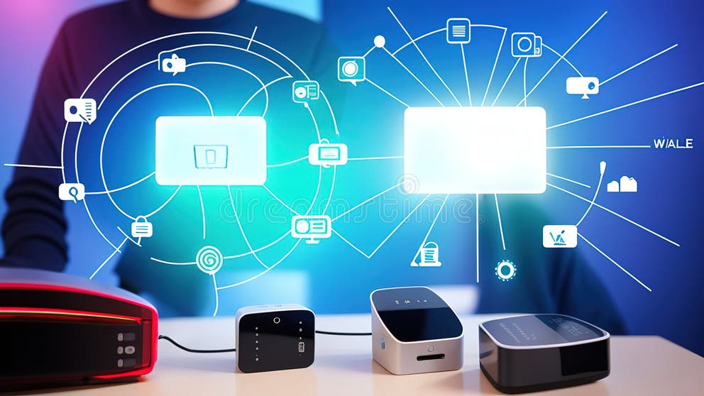 Wireless Technologies Communication that Brings People Together Stock ...