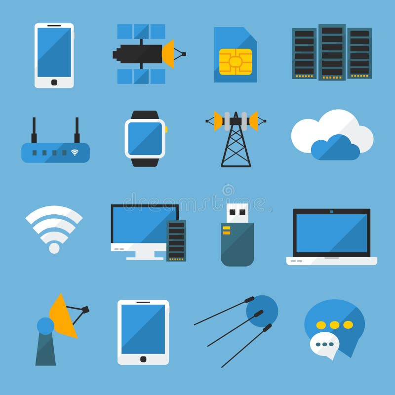 Icons Flat Technology Stock Illustrations – 350,379 Icons Flat ...