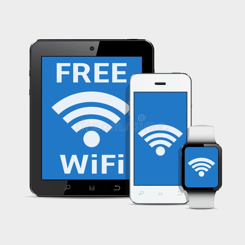 WiFi Internet Network Connection Background Stock Illustration - Illustration of connection ...