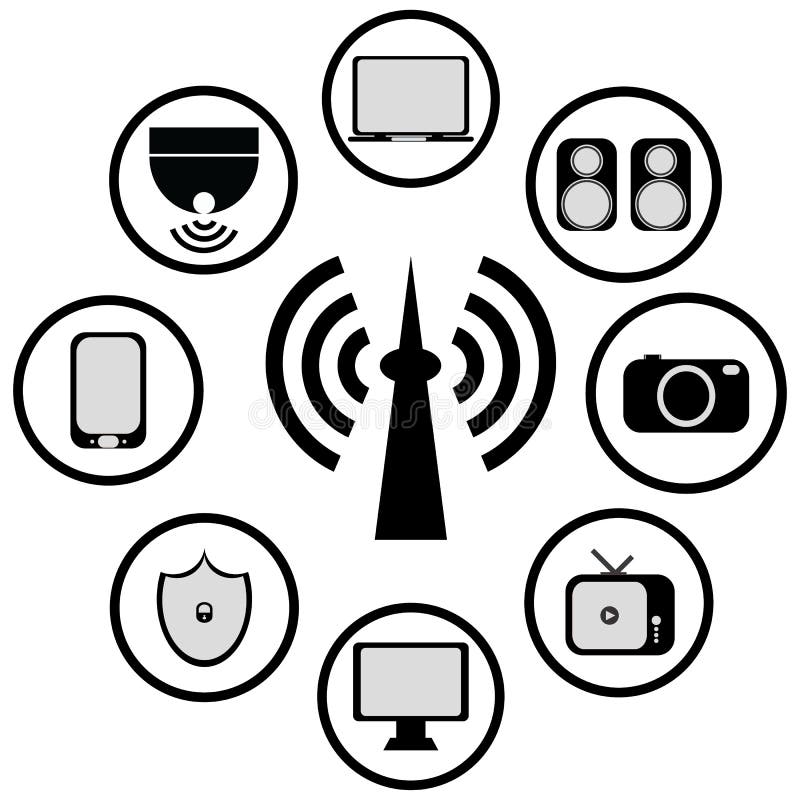 Wireless Technology Icon and Vector Illustration Stock Vector ...