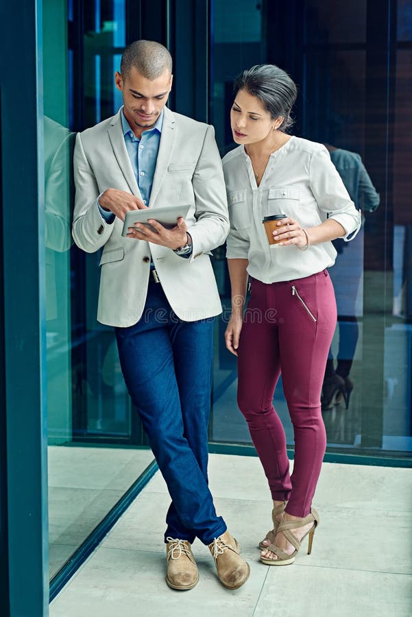 Wireless Technology Making it Easier To Trade Ideas. Two Young ...