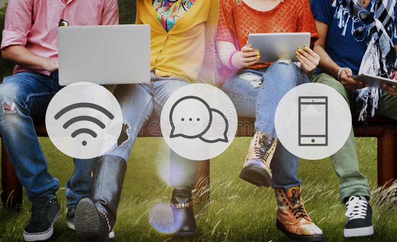 Wireless Technology Online Messaging Communication Concept Stock Image ...