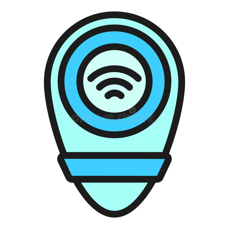 Wireless Tracker Icon, Outline Style Stock Vector - Illustration of ...