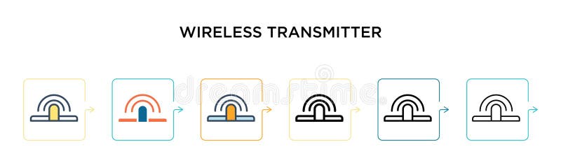 Wireless Transmitter Icon in Trendy Design Style. Wireless Transmitter ...