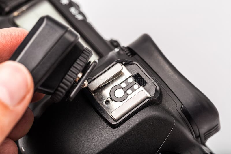 Wireless Trigger, with Camera Isolated on White Background ...