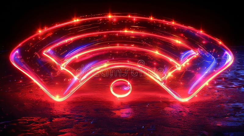 Wireless Wave Light Effect. Sensor Waves Signal or Laser Scanner on ...