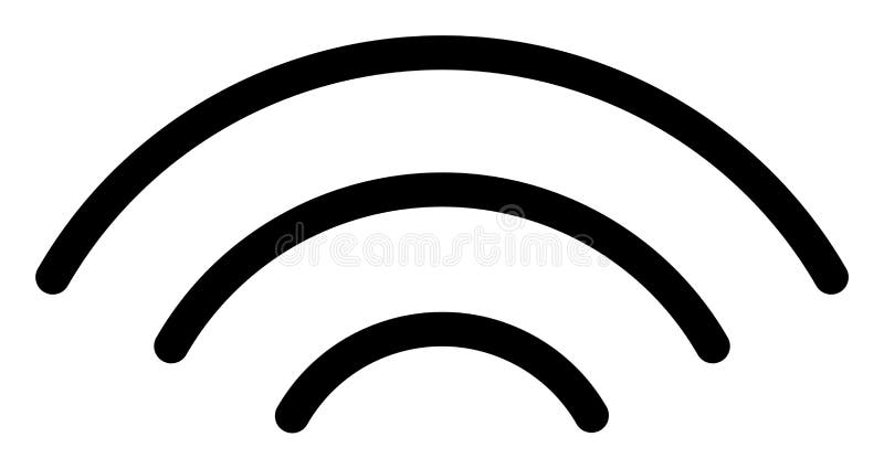 Wireless Waves Raster Icon Flat Illustration Stock Illustration ...