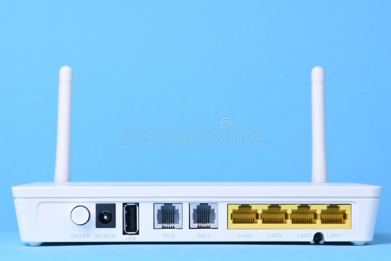 White modem. stock photo. Image of integrated, plug, broadband - 18905502