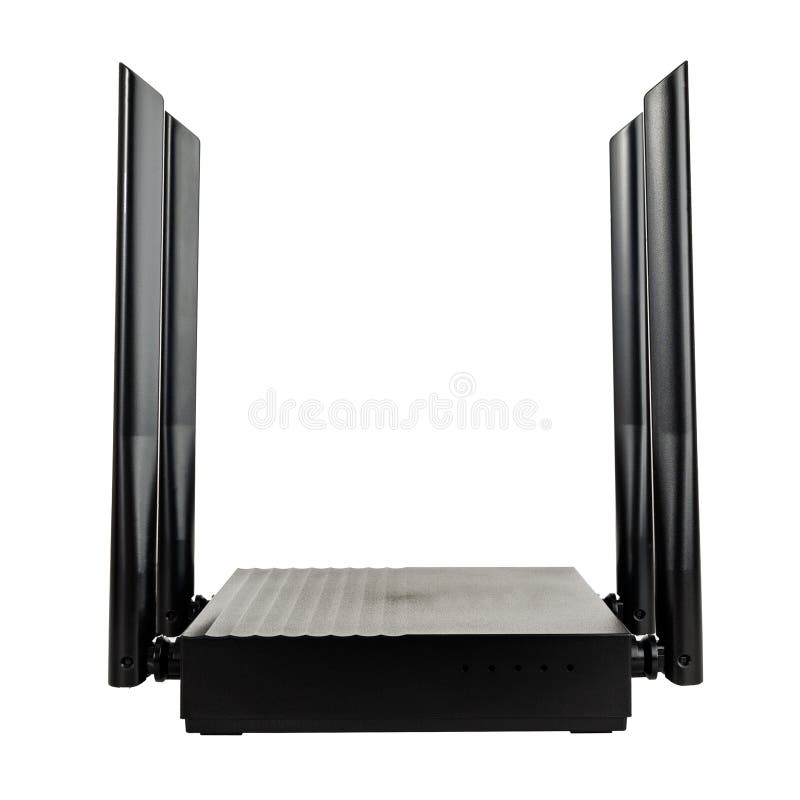 Wireless Wi-Fi Router with Antennas for Connecting and Transmitting the ...