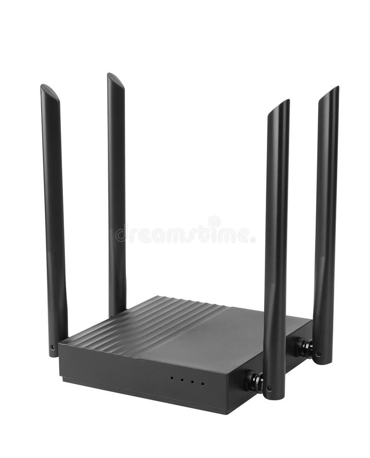 Wireless Wi-fi Router with Antennas Stock Image - Image of wifi ...