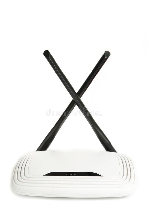 Wireless Wi-Fi Router Isolated on White Background Stock Image - Image ...