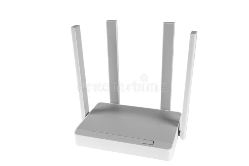 Wireless Wi-Fi Router Isolated on White Background. Wifi Technology ...