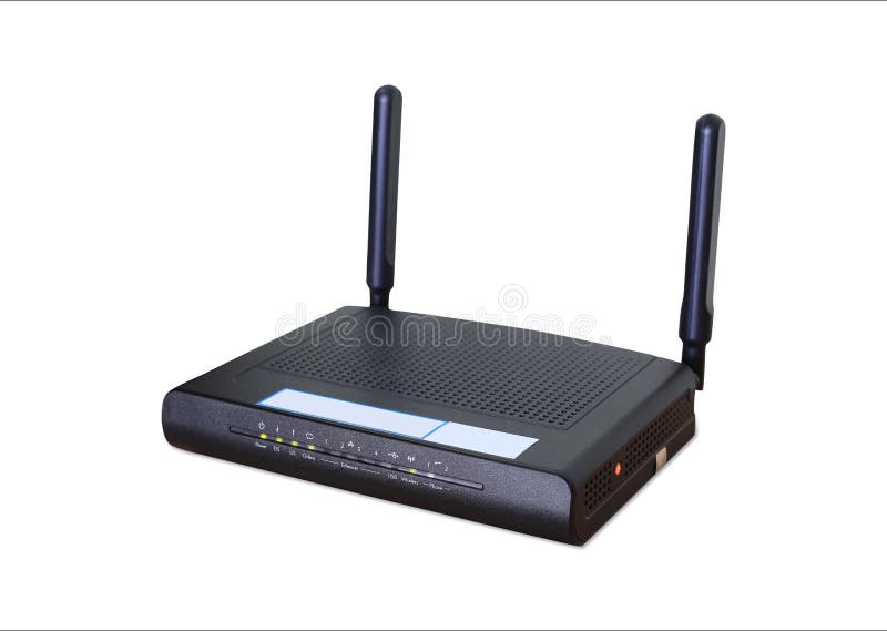 Wireless Wi-fi Router White Background, Use Clipping Pa Stock Image ...