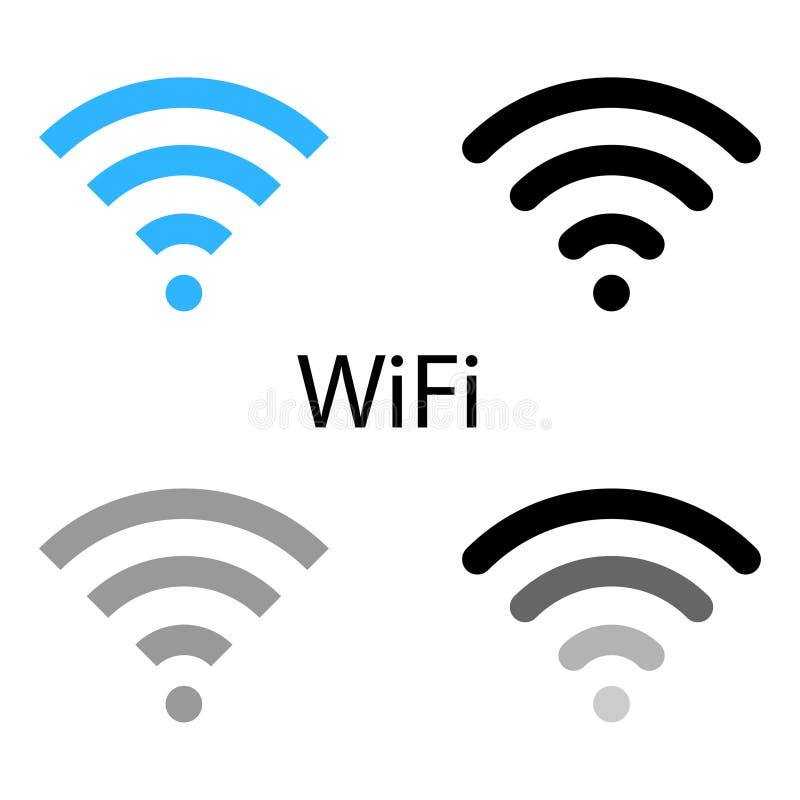 Wireless and Wifi Icons. Wireless Network Symbol Wifi Icon. Wireless ...