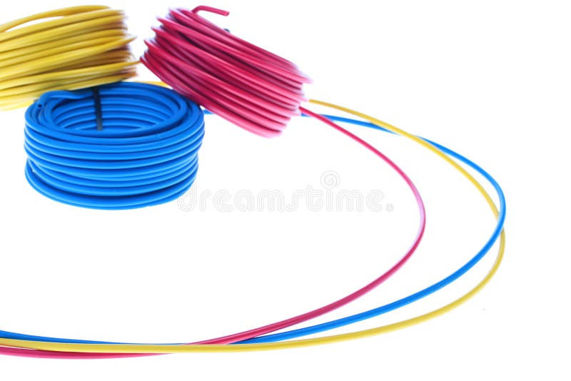 Colorful wire bundles stock image. Image of building, material - 1651525