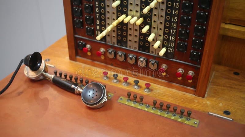 Wires and Board for Connection of Telephone Stock Video - Video of ...