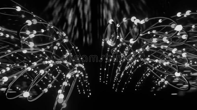 Wires Cables Binary Fly through Data Internet Power Electric Circuit ...