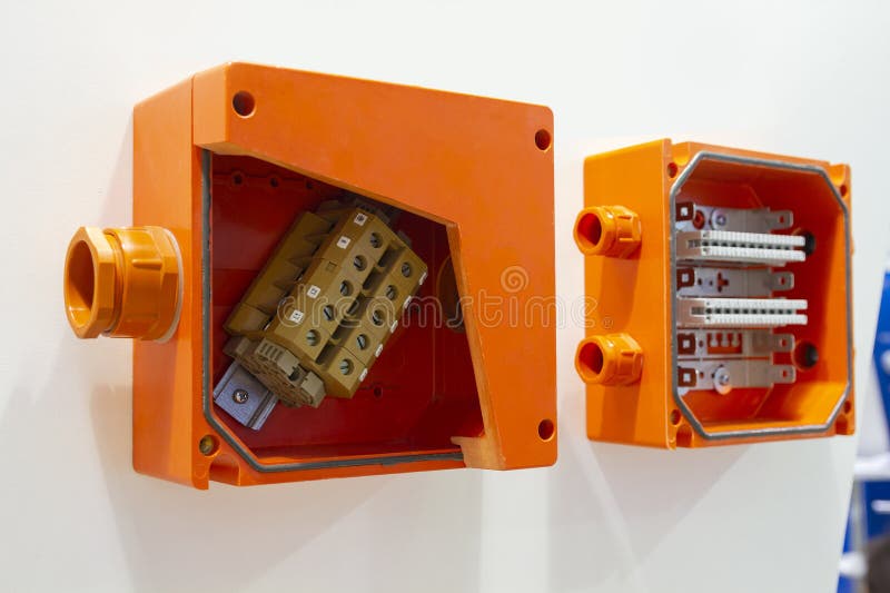 Open Electrical Box In A Home Under Construction Stock Image - Image of ...