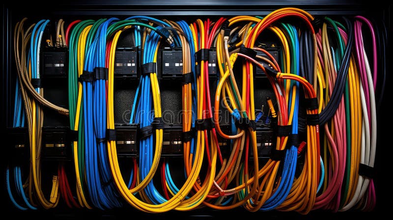 Wires computer cable stock illustration. Illustration of generated ...