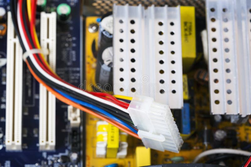 Wires, Computer Cables, Processor, Computer Stock Image - Image of ...