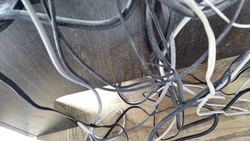 Wires Electric Mess stock image. Image of neglect, plug - 182359753