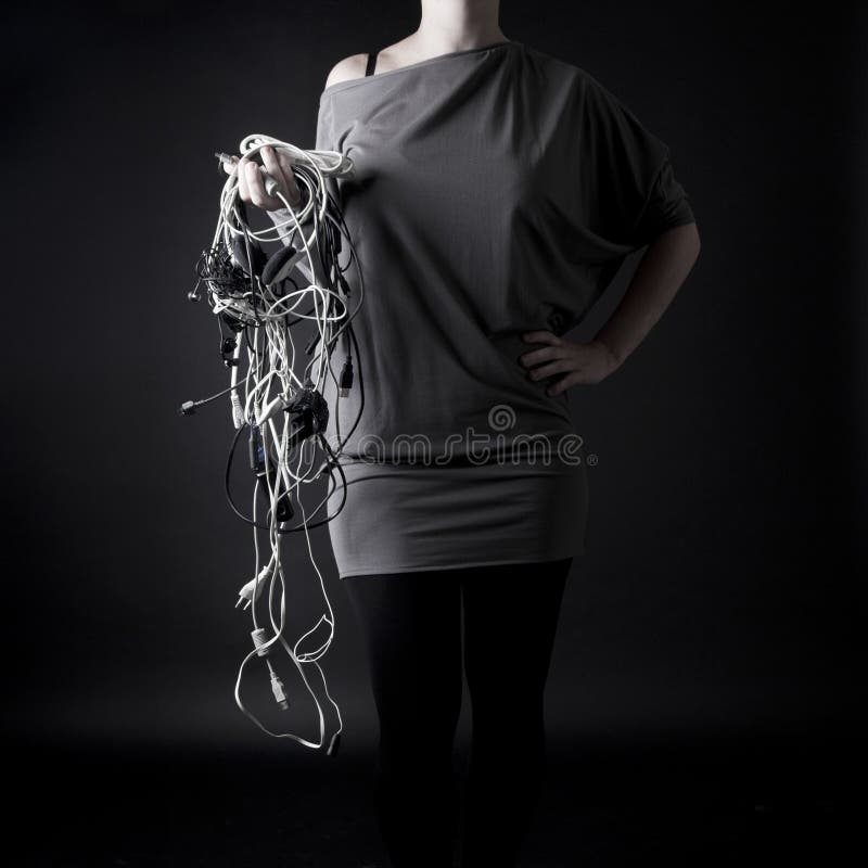 Wires in the hand stock image. Image of people, communications - 58490651