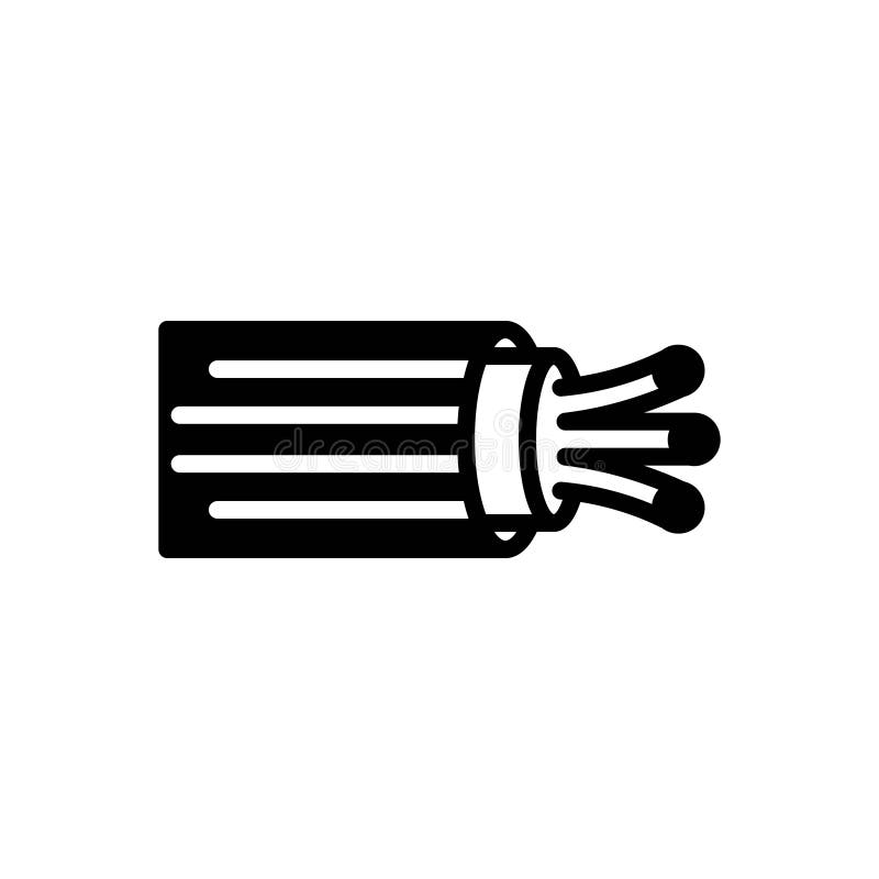Black Solid Icon for Wires, Electric and Cable Stock Vector ...