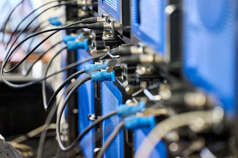 Wires Inserted into Computer Equipment Stock Image - Image of closeup ...