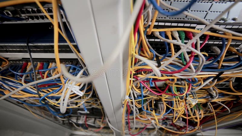Wires Inside Supercomputer. Render Farm. Stock Video - Video of ...