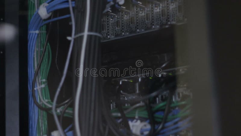 Wires Inside Supercomputer Render Farm Stock Footage - Video of ...