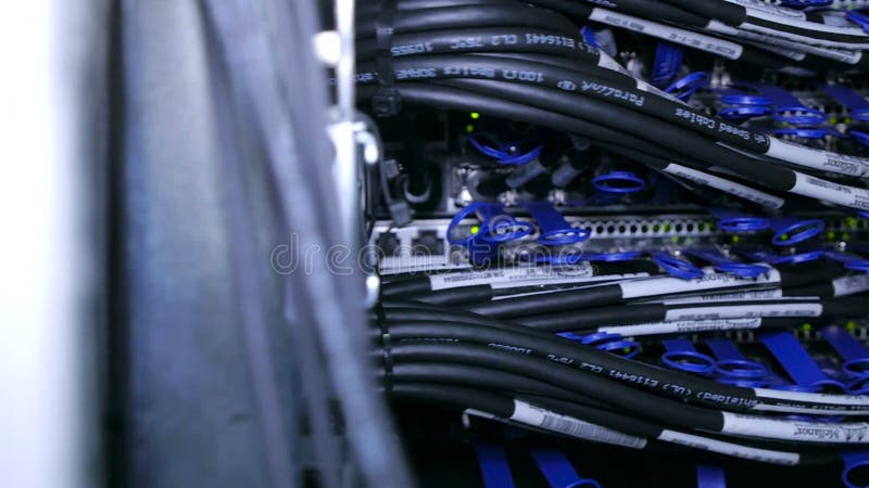 Wires Inside Supercomputer Render Farm Stock Video - Video of connect ...