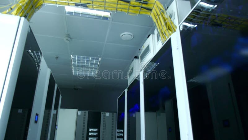 Wires Inside Supercomputer Render Farm Stock Video - Video of data ...