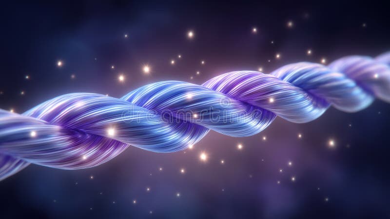 Wires Intertwine and Transform into a Clean Glowing Cable, Creating a ...