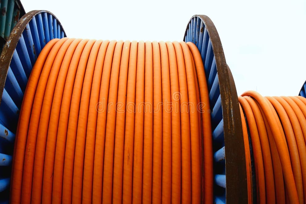 Wires on metal spool stock image. Image of abstract, electrical - 7247683