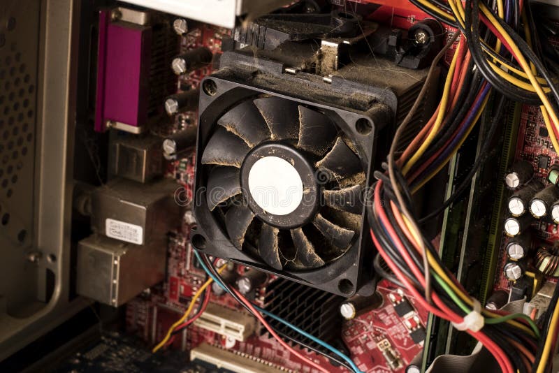 Wires and Parts Inside a Computer System Unit Stock Photo - Image of ...